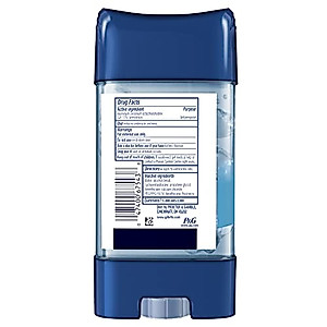 Gillette Clear Gel Men’s Antiperspirant and Deodorant, 72-Hour Sweat Protection, Cool Wave, #1 Clear Gel Brand for Men, 3.8 oz (Pack of 4)