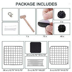 PawHut Pet Playpen Small Animal Cage 56 Panels with Doors, Ramps and Storage Shelf for Rabbit, Kitten, Chinchillas, Guinea Pig and Ferret