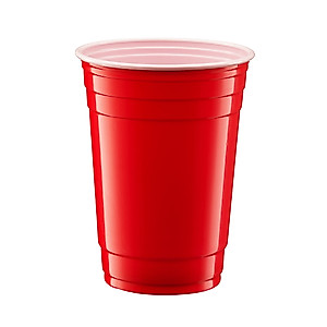 Comfy Package [18 oz. - 100 Count Disposable Plastic Red Cups, Party Drinking Cups for Events and Everyday Use