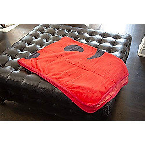 Kool-Aid Man Plush Throw Blanket | Cozy Sherpa Wrap Covering for Sofa, Bed | Super Soft Lightweight Fleece Blanket | Geeky Home Decor | 45 x 60 Inches