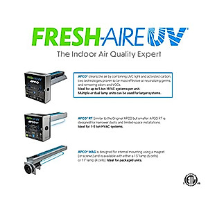 APCO Carbon Matrix HVAC UV Air Purifier, Includes Dual 2-Year UVC Lamp for Coils and Air Handler (18-32 VAC Series) # TUV-APCO-DE2