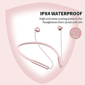 MUBIAO Bluetooth Headphones Neckband 20Hrs Playtime V5.0 Wireless Headset Sport Noise Cancelling Earbuds w/Mic for Gym Running Compatible with iPhone Samsung Android