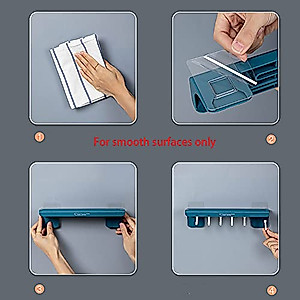 Lletfun Kitchen knife Holder Wall Mounted Self adhesive,Knife Strip - Space-Saving Knife Rack with Hooks for kitchen