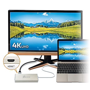 j5create USB-C 3.1 Mini Hub- USB 3.1/3.0/2.0| HDMI 1920 x 1200 @ 60 Hz/VGA 1920 x 1200 @ 60 Hz | Gigabit Ethernet | Compatible with USB C Devices