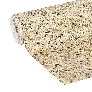 Smooth Top EasyLiner for Cabinets & Drawers - Easy to Install & Cut to Fit - Shelf Paper & Drawer Liner Non Adhesive - Non Slip Shelf Liner - 12 Inch Width - 60 Total Feet - Beige Granite