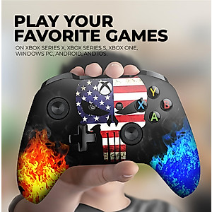 DreamController Miles Morales Spiderverse Custom X-box Controller Wireless compatible with X-box One/X-box Series X/S Proudly Customized in USA with Permanent HYDRO-DIP Printing(NOT JUST A SKIN)