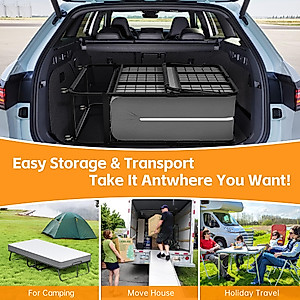 Bonusall Folding Bed with Mattress,Space-Saving Sturdy Metal Frame,Twin Bed for Adults,5" Thick, 75" x 38" Portable Roll Away Guest Beds - Foldaway Bed Frame for Guest, Small Apartment