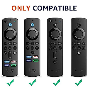 Wevove [3 Pack] Firestick Cover for Alexa Voice Remote 4k/Max/Lite(3rd Gen) 2021 Release, Fire Stick Remote Cover, Firetvstick HD Streaming Device Cover Case(Sky Blue+Glow Green/Blue)