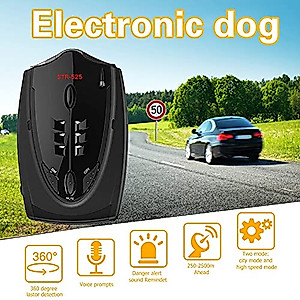 DAVITU Remote Controls - STR-525 Radar Detector English Russian Thai Voice Auto Vehicle Speed Alert Warning X K CT La Anti Radar Car Detector - (Color: Black)