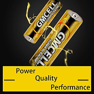 GMCELL AA & AAA Battery Combo: Alkaline Batteries Variety Pack Double A 60 Triple A 40 Count