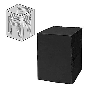 RUSUO Dust Cover,Waterproof Patio Chair Cover Oxford Stackable Chair Cover Outdoor Bar Stools CoversResistant Garden Furniture Cover