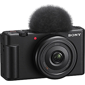 Sony ZV-1F Vlogging Camera | Black Bundled with 32GB SD Card, Photo Starter Kit, Camera Bag, Spare Battery & Charger (7 Items)