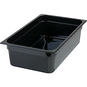 Carlisle FoodService Products 10402B03 StorPlus High Heat Food Pan, 6" Deep, Full Size, Black
