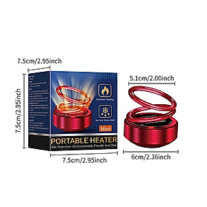 Zcargel Portable Dynamic Molecular Heater,Heated Glass Fan Defroster Mini Car Heater Solar Anti-Icing Tool Kinetic Heating Portable Kinetic Molecular Car Defroster For Car Living Room Bedroom