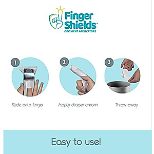 Baby Brezza Finger Shields – 100% Mess Free Baby Diaper Rash Cream Applicator – Ointment Applicator Keeps Fingers and Nails Clean – Perfect for Travel, 40 Count