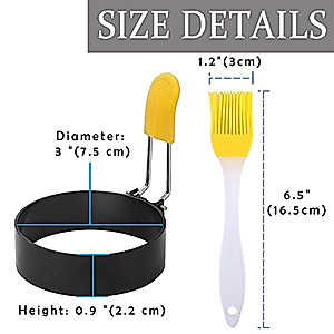 Bulckrew Egg Rings Mold Set, 2PCS Stainless Steel Egg Cooking Rings Cooking Tools, Pancake Mold for frying Eggs and Omelet