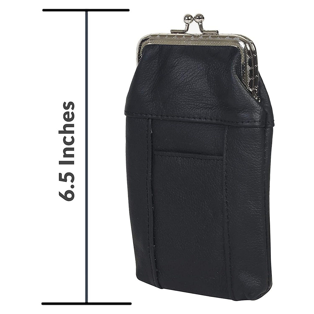 Skyway Kendrick Leather Cigarette Case with Lighter Pouch Pack Holder 100's 120's - Black