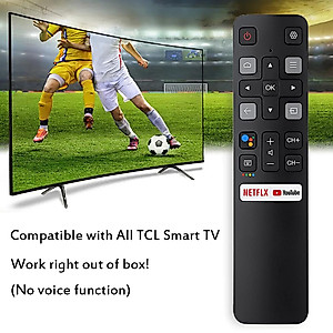 RC802V Universal Remote Control for All TCL Smart TVs, TV Remote Replacement for All TCL Android TV (NO Voice Function)