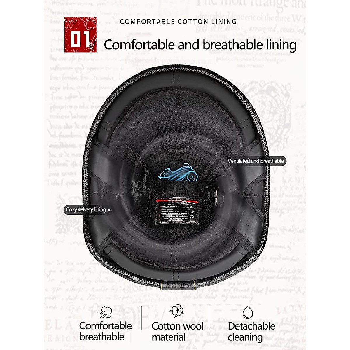 Motorcycle Half Helmet for Men Women, DOT Approved Retro Open Face Cruiser Ultralight Skull Cap Helmets, Chopper Scooter Cycling Street Bike City Riding Helmet with Visor Quick Release Buckle -C-L