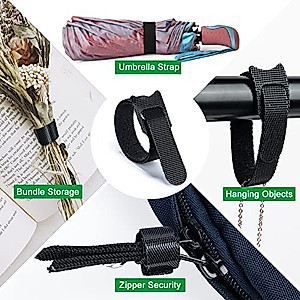 Attmu 60Pcs Fastening Cable Cord Ties Reusable, 6 Inch Adjustable Cable Management Straps with Hook and Loop, Microfiber Cloth Cord Organizer Wire Ties for Home Office Electronics Wire, Black