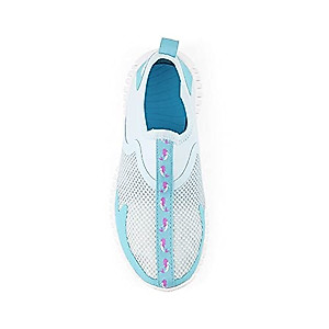 New Balance Girls Drift V1 Sneaker, Bleach Blue/Summer Aqua/Cosmic Rose, 4 Wide Big Kid