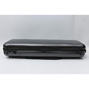 Adjustable 15-17 inch Viola Case 16 inch Hard Carbon Fiber Viola Box Composite with Neck Straps & Music sheet Bag (Black)