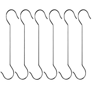 Lchkrep 16 Inch Extra Large Heavy Duty Long Outdoor Plant Hanging S Hooks - for Baskets, Bird Feeders, Wind Chimes, Garden Ornaments,Pergola,Closet,Flower Basket,Indoor Outdoor Uses (6 Pack)…