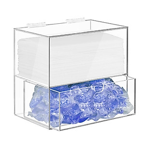 Dryer Sheet Holder, Laundry Detergent Sheets Dispenser and Dryer Sheet Dispenser, Acrylic Dryer Sheet Container Box for Laundry Room Organization, applicable to earth breeze,sheet laundry club