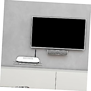 SEWACC Iron Nail- Router Storage Rack Wall Shelf Display Shelf Decor Television Screen Shelf Small Floating Shelves Projector Wall Mount Wall Shelves for Bedroom Shelf for Bedroom