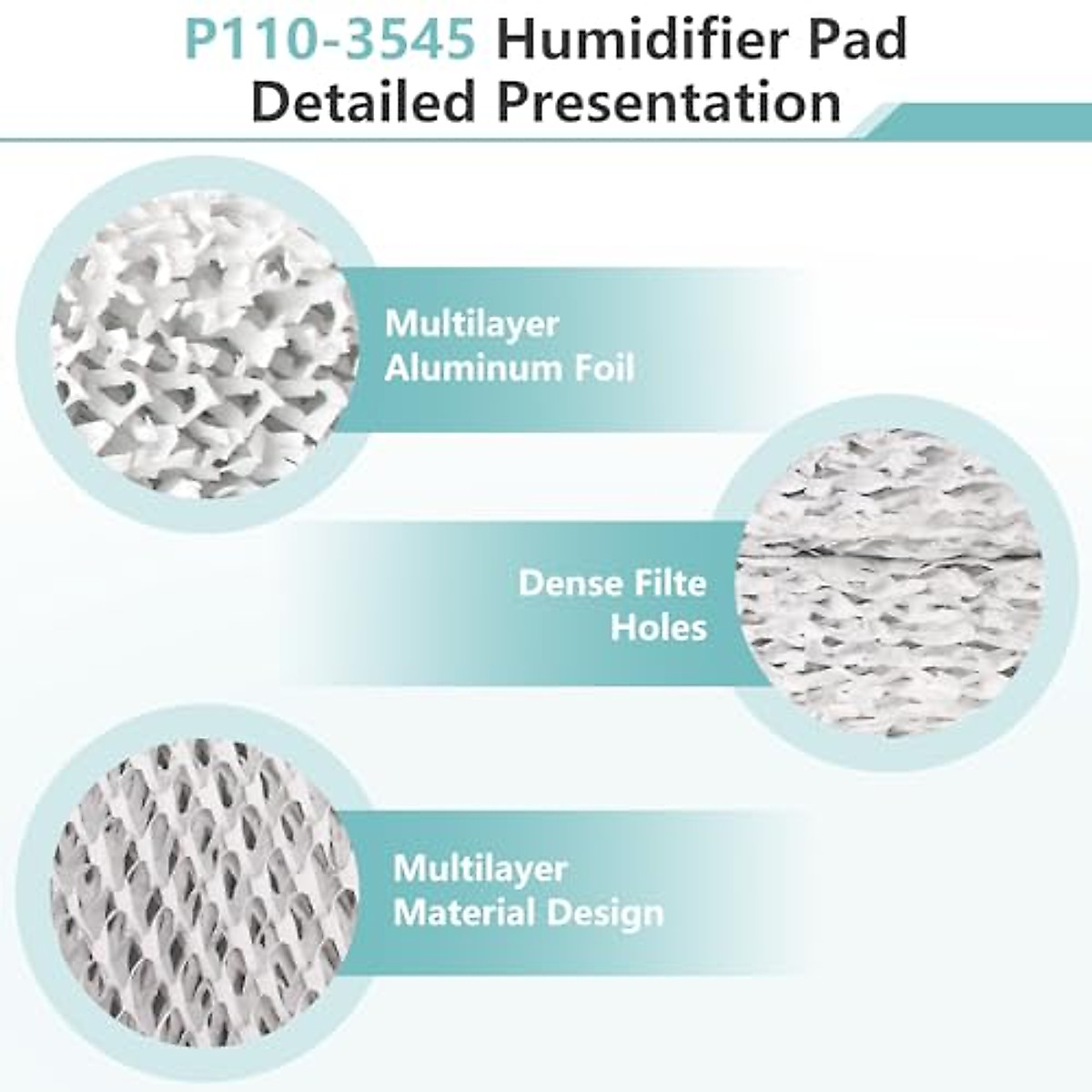 Sxkxm HC26E1004 Humidifier Pad 35 Water Panel Humidifier Filter Replacement for Honeywell Models HE260, HE265, HE360, HE365 (2 Pack)