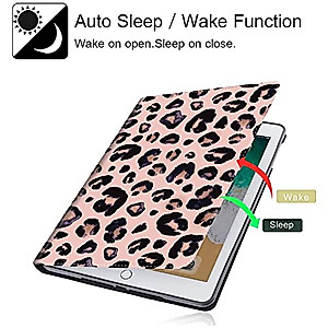 Case for New iPad Mini 6 2021 (6th Generation), Multi-Angle View Adjustable Stand Auto Wake/Slee for iPad Mini 6th Gen 8.3 Inch , Cowhide Skin Leopard Brown Cow