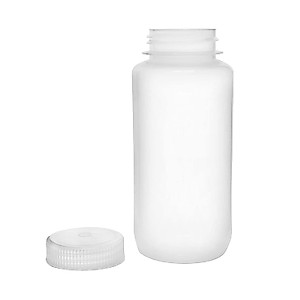 United Scientific® Unistore™ 33309 - Sample Containers with Lids - Laboratory Grade Polypropylene Wide Mouth Reagent Bottle - 16 Oz Bottles (500ml) Multi-Purpose Plastic Bottles with Lids, Pack of 12