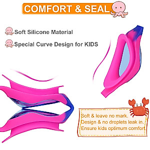Careula Kids Swim Goggles, Swimming Goggles for Boys Girls Kid Toddlers Age 2-12