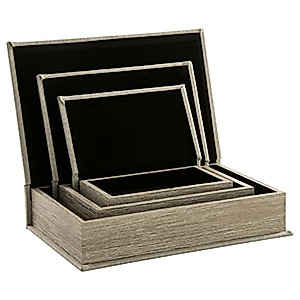 Signature Design by Ashley Jolina Box, Set of 3, 13"W x 8.7"D x 2.8"H, Gray