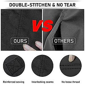 Patio Bench Loveseat Cover Waterproof, 2-Seater Heavy Duty Outdoor Sofa Covers, Lawn Patio Furniture Couch Covers, Fits Up to 60Wx34Dx30H Inches, Black