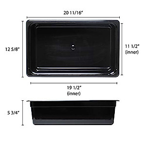 Thunder Group Full Size 6" DEEP Polycarbonate Food PAN, Black