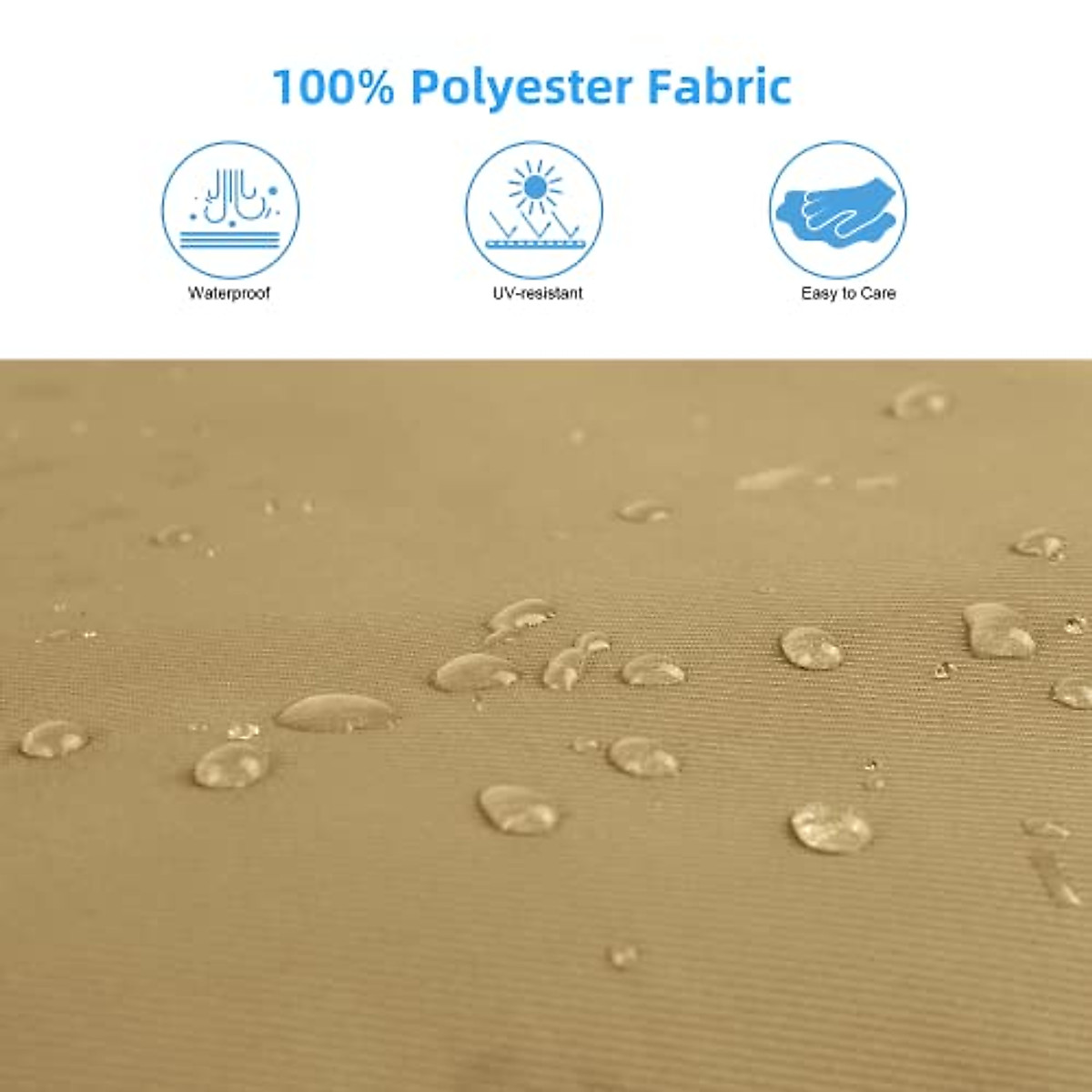 Detiblue Outdoor Chair Cushions, 20x20 Inches Patio Chair Cushions for Outdoor Furniture, Waterproof, Strap Fixation, Elastic Foam, Double Piping Edge Indoor Seat Cushions for Chair, Sofa