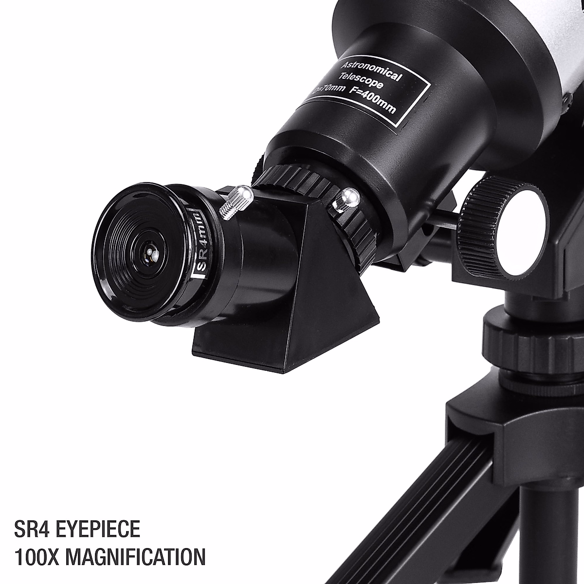 BARSKA Starwatcher 400x70mm Refractor Telescope w/ Tabletop Tripod & Carry Case