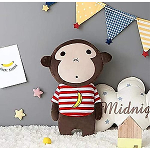 Miula Minishop Cute Monkey Doll Car Seat Belt Pillow for Kids Seat Strap Belt Cushion Support Neck for Kids Children, Adjustable Pillow Pad Vehicle Car Safety Belt Seat …