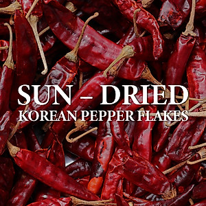 Wang Sun-Dried Coarse Gochugaru for Kimchi, Red Pepper Flakes, Chilli Powder, 8 Ounce