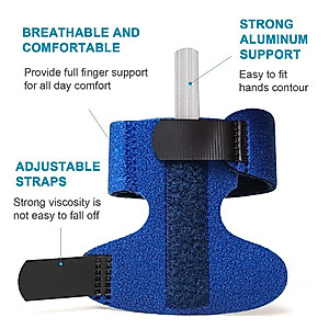 Trigger Finger Splints, Finger Brace with 2 Gel Sleeves for Injured Mallet Finger, Straightening Supports for Sprains Pain Relief, Sports Broken Injury, Dislocated Immobilizer, Knuckle Tendon