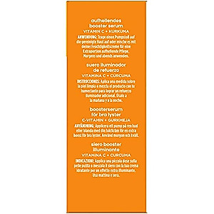 Burt's Bees Vitamin C Turmeric Face Serum, Brightens Skin & Visibly Reduces Dark Spots, Fine Lines & Wrinkles, Naturally Hydrating, Lightweight - Brightening Booster Serum (1 oz)