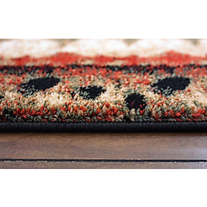 Masada Masada Rugs 2'x3' Cabin/Lodge Theme Area Rug with Bear and Cub Scene