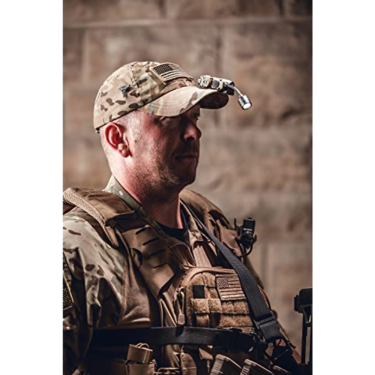 Streamlight 14307 Sidewinder Stalk 76-Lumen Tactical Helmet Light with Flexible Stalk, Includes Battery, Helmet Clip, Arc Rail Mount and Assembly, Coyote