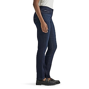 Lee Women's Ultra Lux Comfort with Flex Motion Straight Leg Jean Niagara 16 Medium