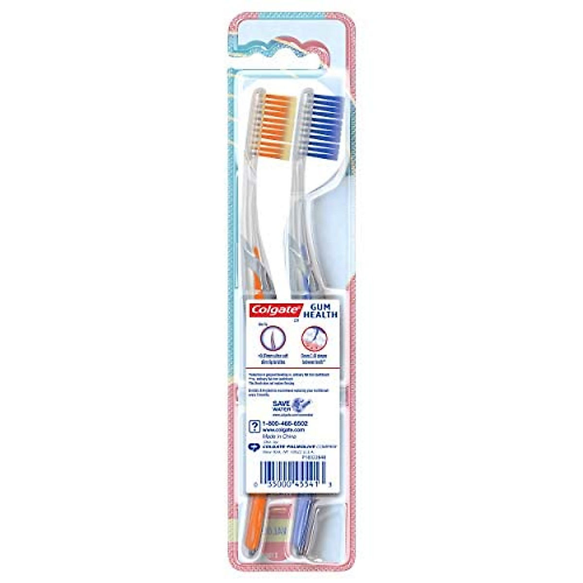 Colgate Gum Health Toothbrush, Extra Soft Toothbrush with Floss-Tip Bristles, 4 Pack
