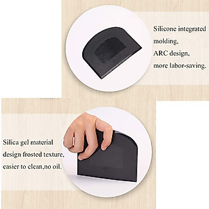 Leonnn Pan Cream Cake Scraper for Cut Bread,Black 3pcs Durable Dish Scraper,Pot Scraper,Plastic Scrubbers for Pans,Multifunctional Pan Scraper Tool and polyethylene Scraper for Kitchen and Home