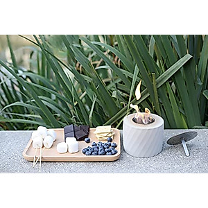 Portable Fireplace Tabletop Fire Pit - Rubbing Alcohol Fire Bowl for Indoor and Outdoor use, Diameter 4.9 in x Height 3.8 in 3.1Lb with Fire Extinguishing Cover and Bottom Felt Pad