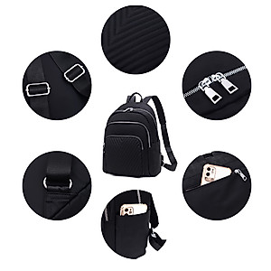 BMVMB Women Backpack Nylon Shoulder Bag Casual Lightweight Backpacks Rucksack Daypack for Women Girl