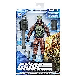 G.I. Joe Classified Series Heavy Artilery Roadblock Action Figure 28 Collectible Premium Toy 6-Inch-Scale with Custom Package Art (Amazon Exclusive)